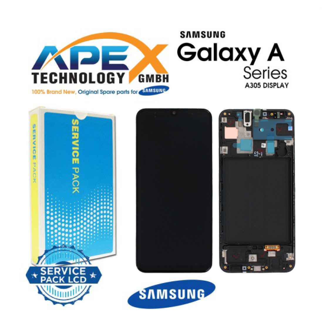 Samsung Galaxy A30 (SM-A305F) Lcd Display / Screen + Touch Black GH82 ...